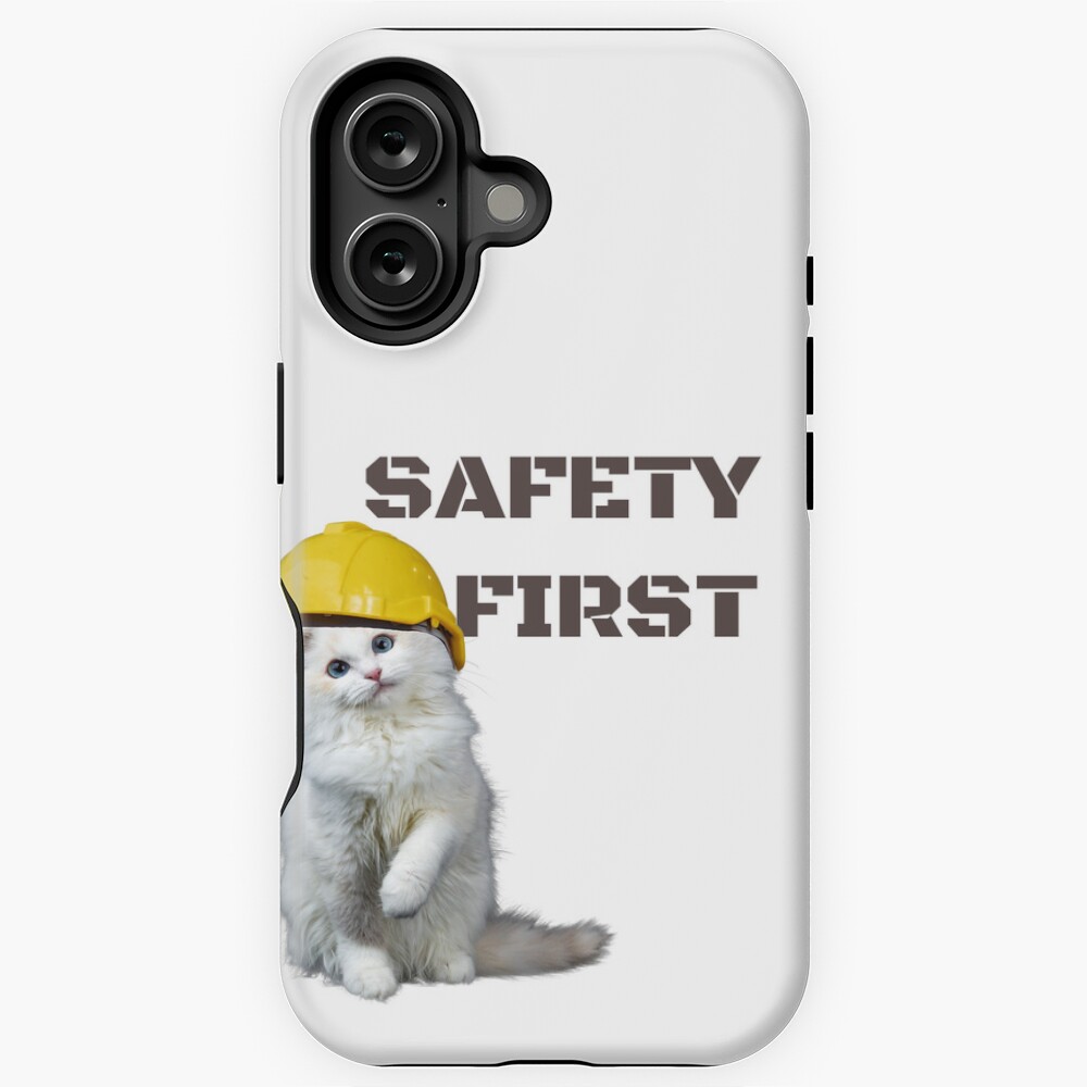 "Safety first cat" Sticker for Sale by PellSilversmith | Redbubble