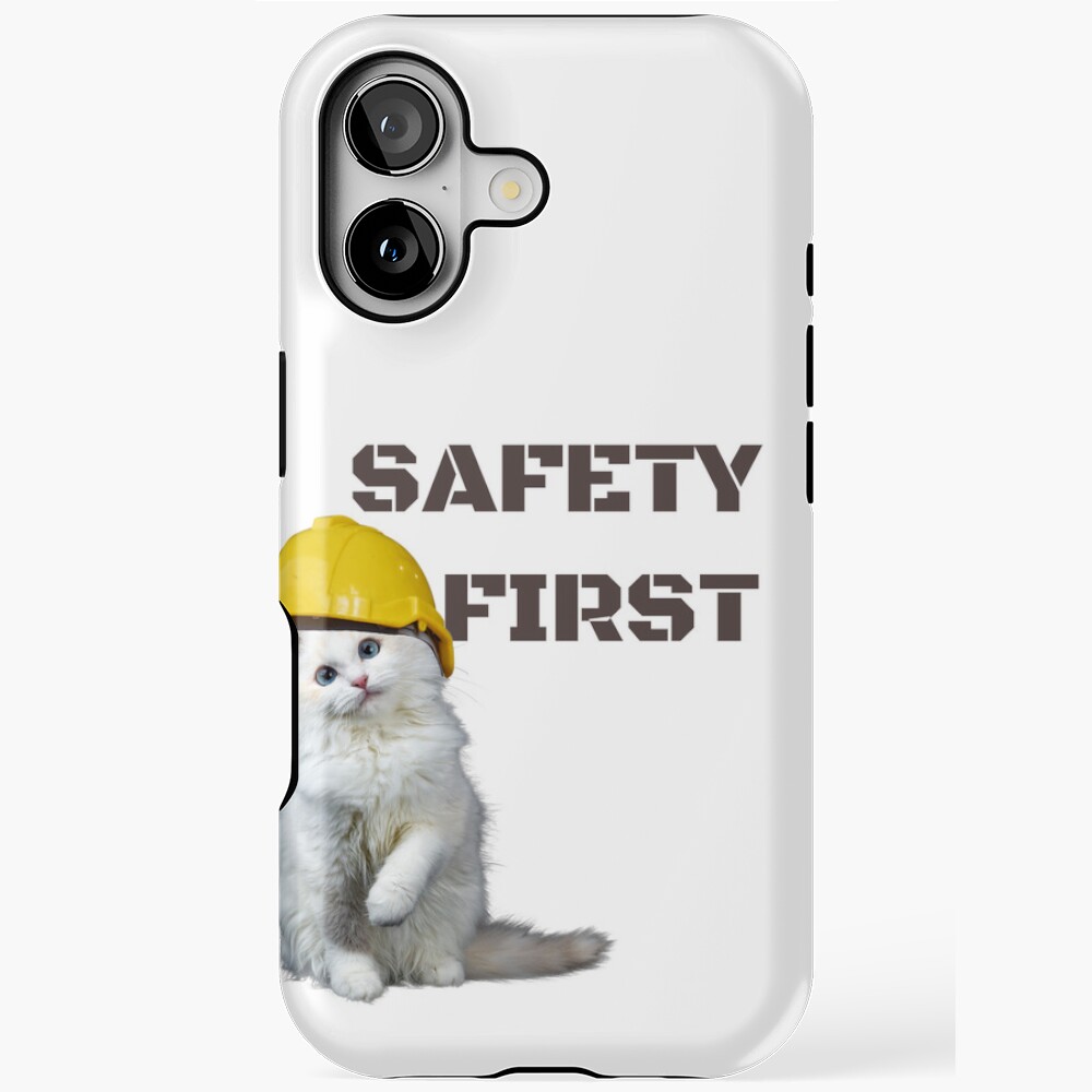 "Safety first cat" Sticker for Sale by PellSilversmith | Redbubble