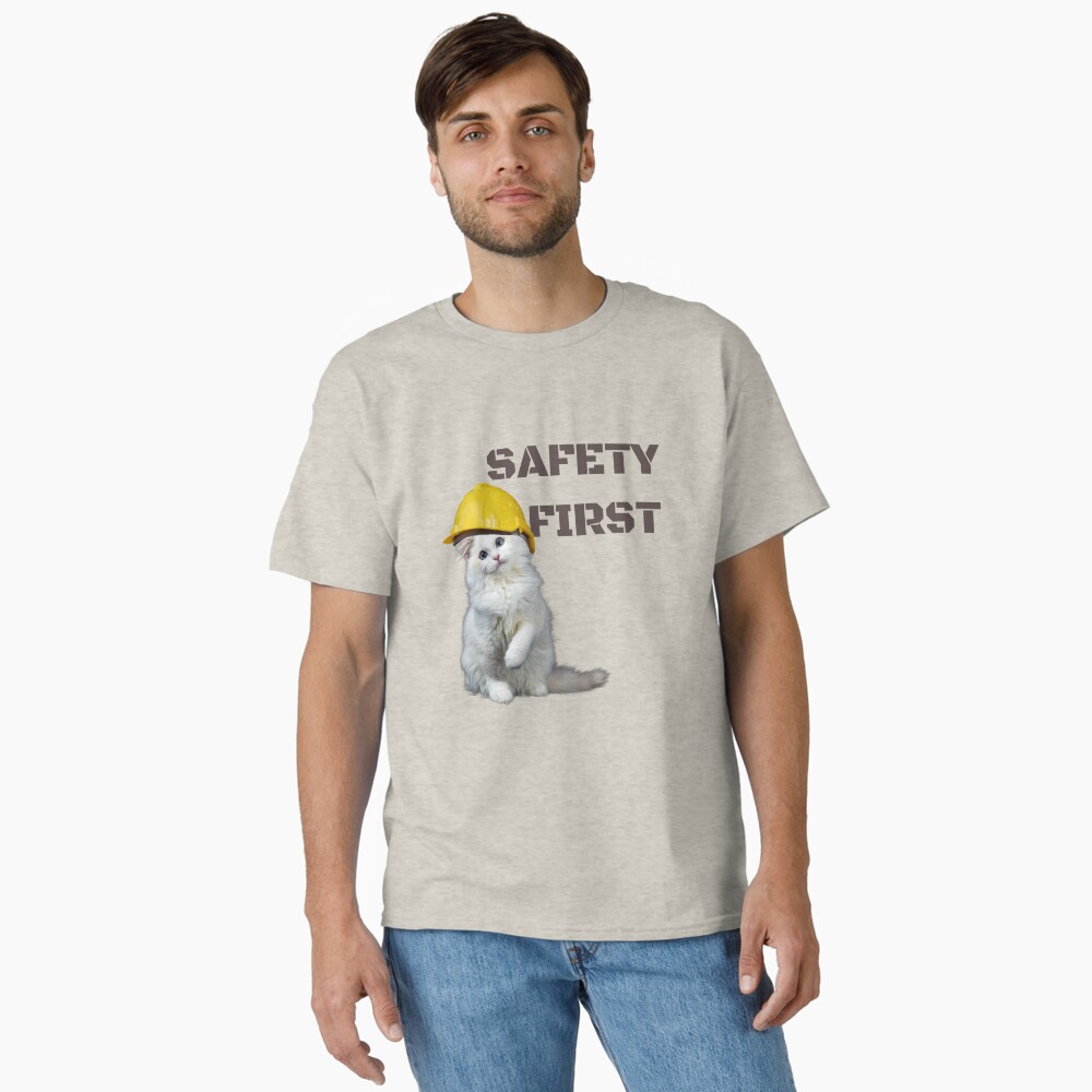 "Safety first cat" Sticker for Sale by PellSilversmith | Redbubble