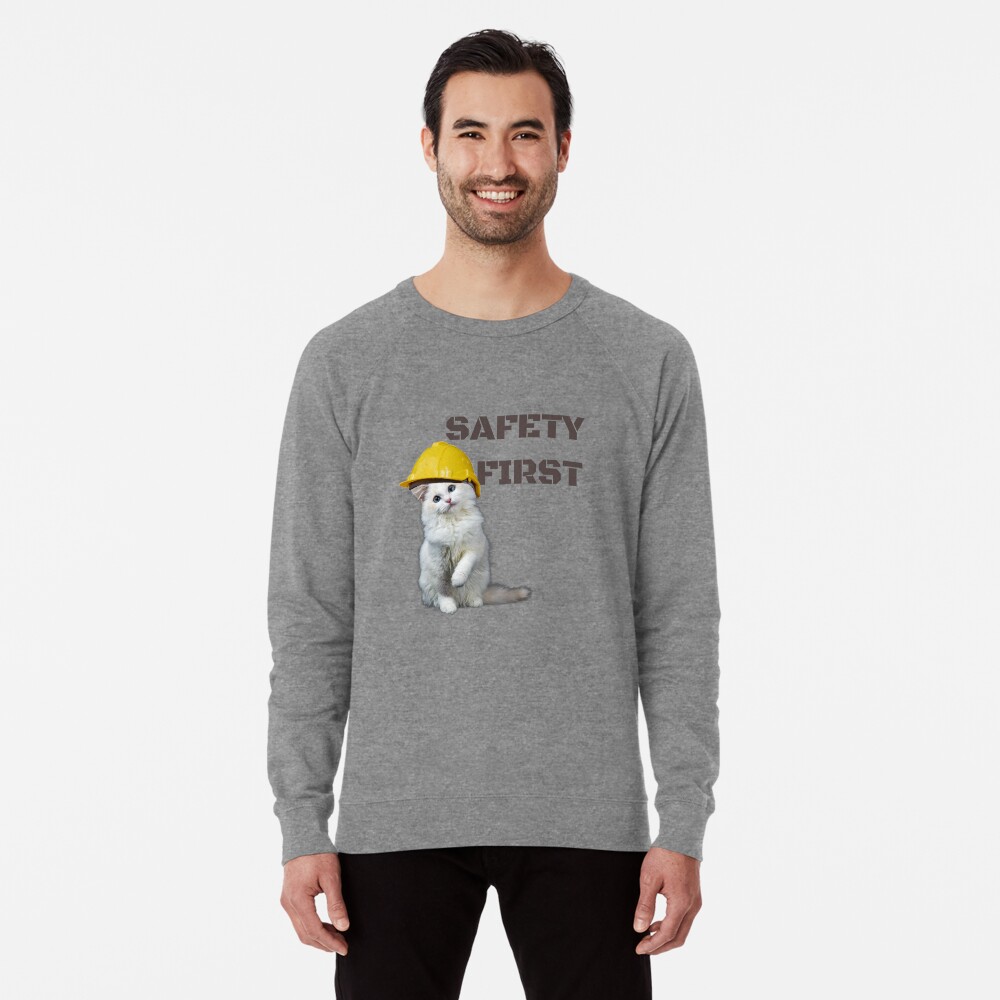 "Safety first cat" Sticker for Sale by PellSilversmith | Redbubble