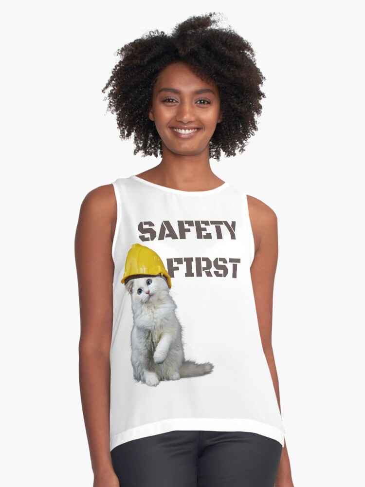 "Safety first cat" Sticker for Sale by PellSilversmith | Redbubble
