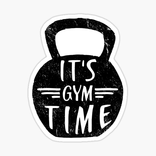 "VINTAGE KETTLEBELL, ITS GYM TIME, BY SUBGIRL" Sticker by SUBGIRL ...
