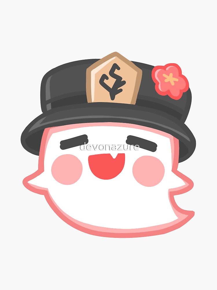 "Boo Tao Hutao Genshin Ghost!" Sticker for Sale by devonazure | Redbubble
