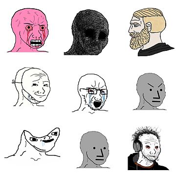 "Faces of 4chan Starter Pack - NPC edition" Sticker for Sale by ...