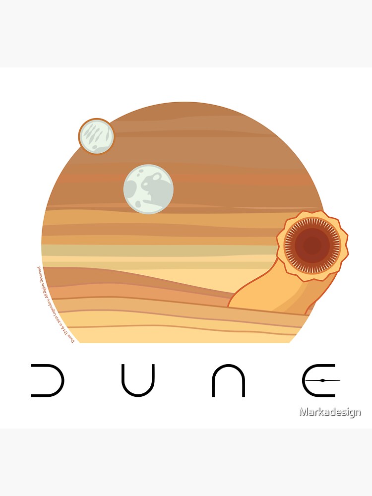 "Dune Desert Sandstorm and Sandworm Day (light backgrounds)" Sticker ...