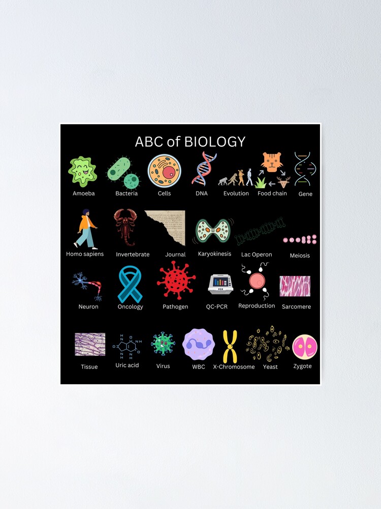 "ABC of BIOLOGY for biology for students and biologists" Poster for ...