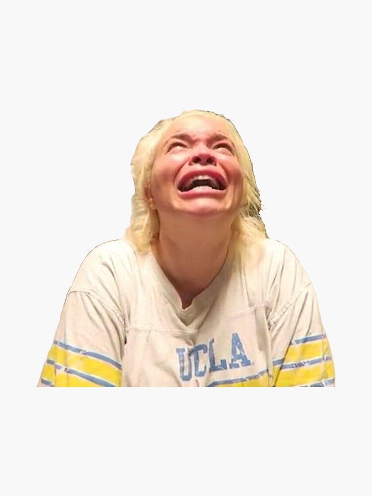 "Trisha Paytas Crying Youtube" Sticker for Sale by Charlie Blue | Redbubble