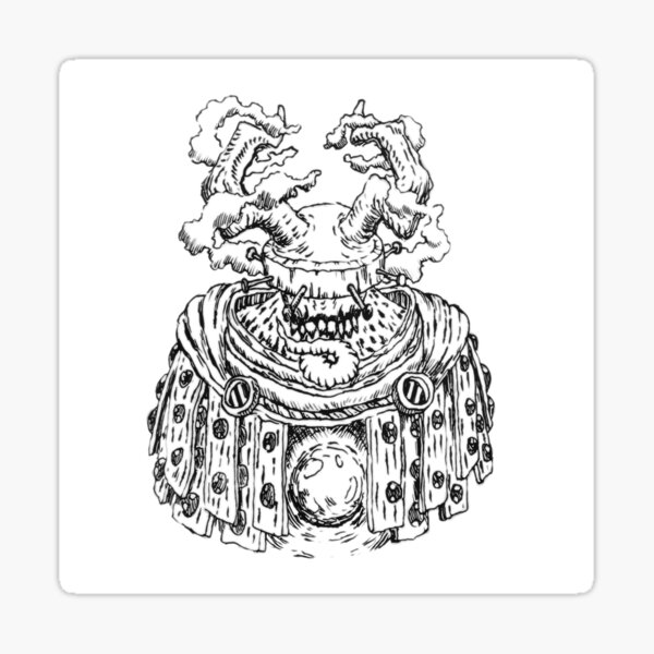 "Demon art evil shaman" Sticker for Sale by OioiDesigns | Redbubble