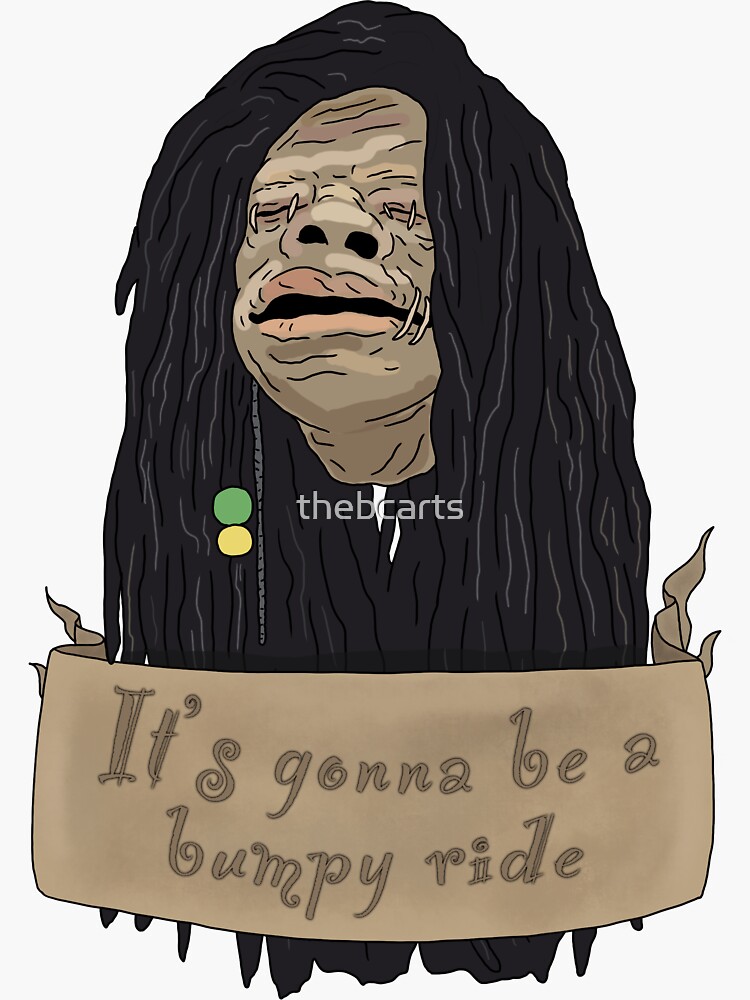 "It’s Gonna Be A Bumpy Ride" Sticker for Sale by thebcarts | Redbubble