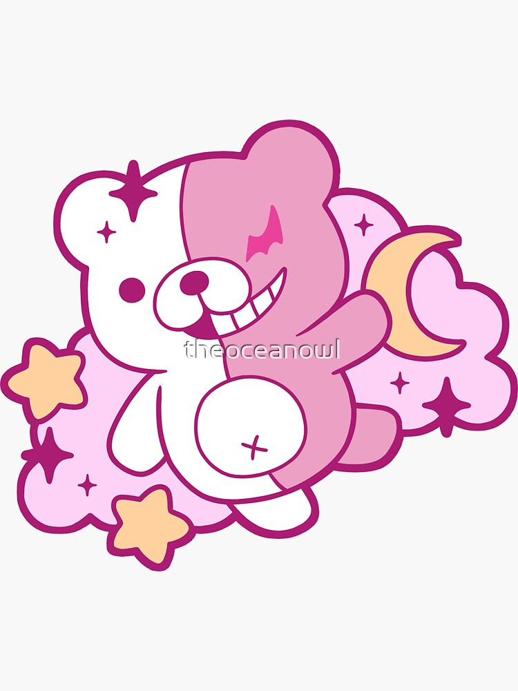 "Monokuma" Sticker for Sale by theoceanowl | Redbubble