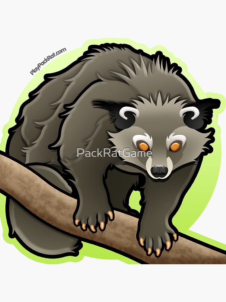 "Binturong" Sticker for Sale by PackRatGame | Redbubble