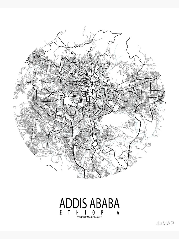 Ethiopia Addis Ababa City Map Addis Abeba, City Of Ethiopia. High