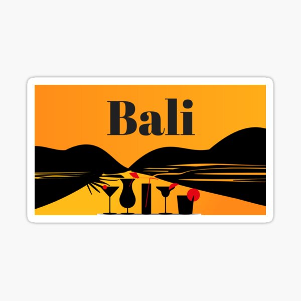 "Bali" Sticker for Sale by Bernsteinhaus | Redbubble