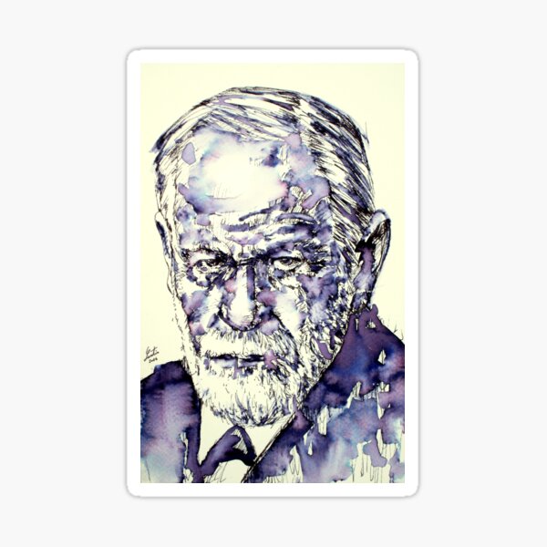 "SIGMUND FREUD - portrait.3" Sticker for Sale by lautir | Redbubble