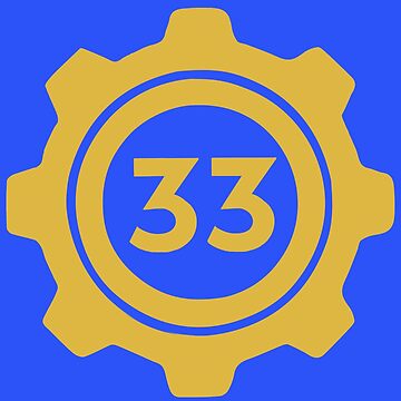 "Vault 33 logo (yellow)" Sticker for Sale by Murderbunnytees | Redbubble