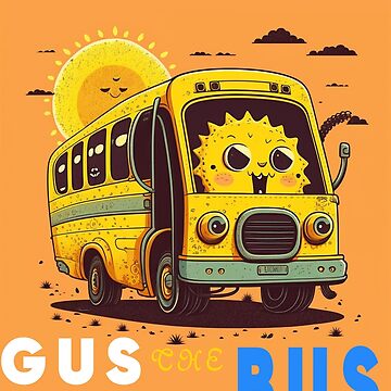 "Gus the Safety Bus Classic T-Shirt" Sticker for Sale by Zaazoua ...