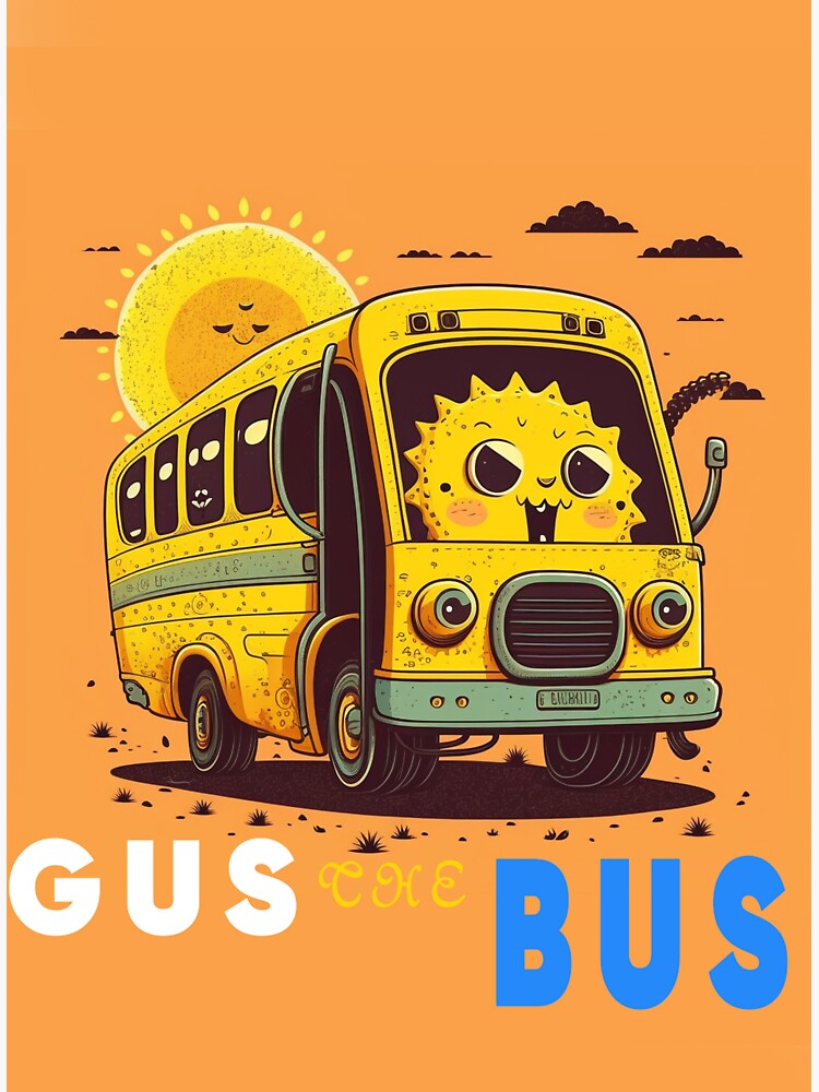 "Gus the Safety Bus Classic T-Shirt" Sticker for Sale by Zaazoua ...