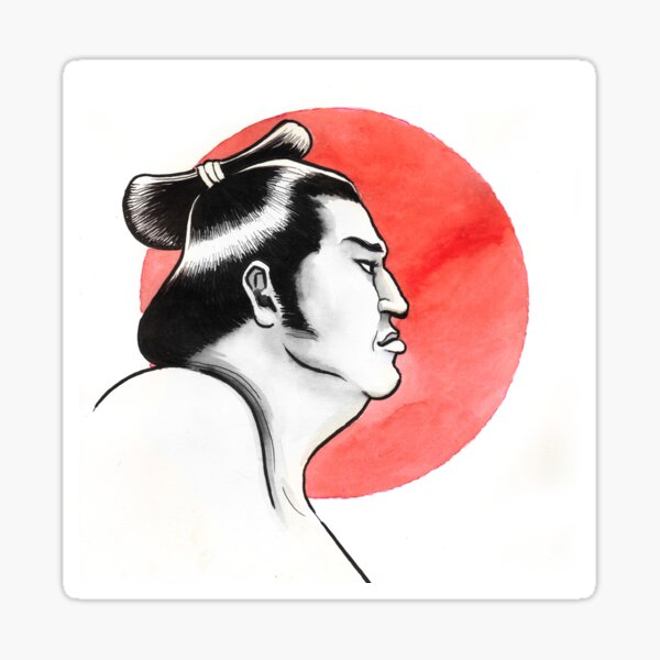 "Sumo wrestler" Sticker for Sale by AlexBlackSea | Redbubble