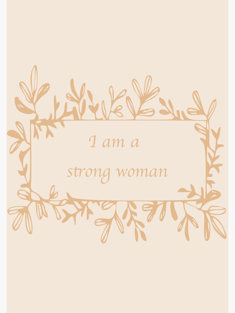 " I am a strong woman with leaf patterns" Sticker for Sale by Uffcagla ...