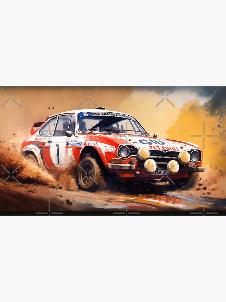 "Rally Car Oil Painting Style" Sticker for Sale by brcustoms | Redbubble