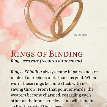 "DnD Couple Rings of Binding Wedding Engagement Anniversary" Greeting ...