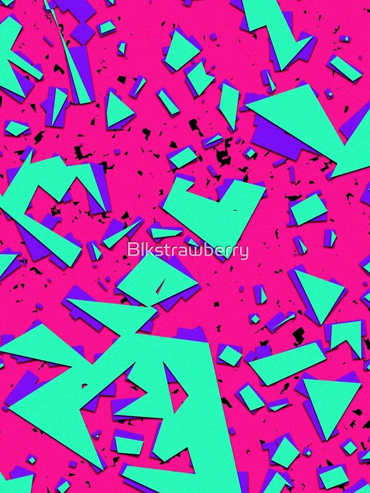 "90s Teal and Pink Abstract Geometric Pattern" iPhone Case for Sale by ...