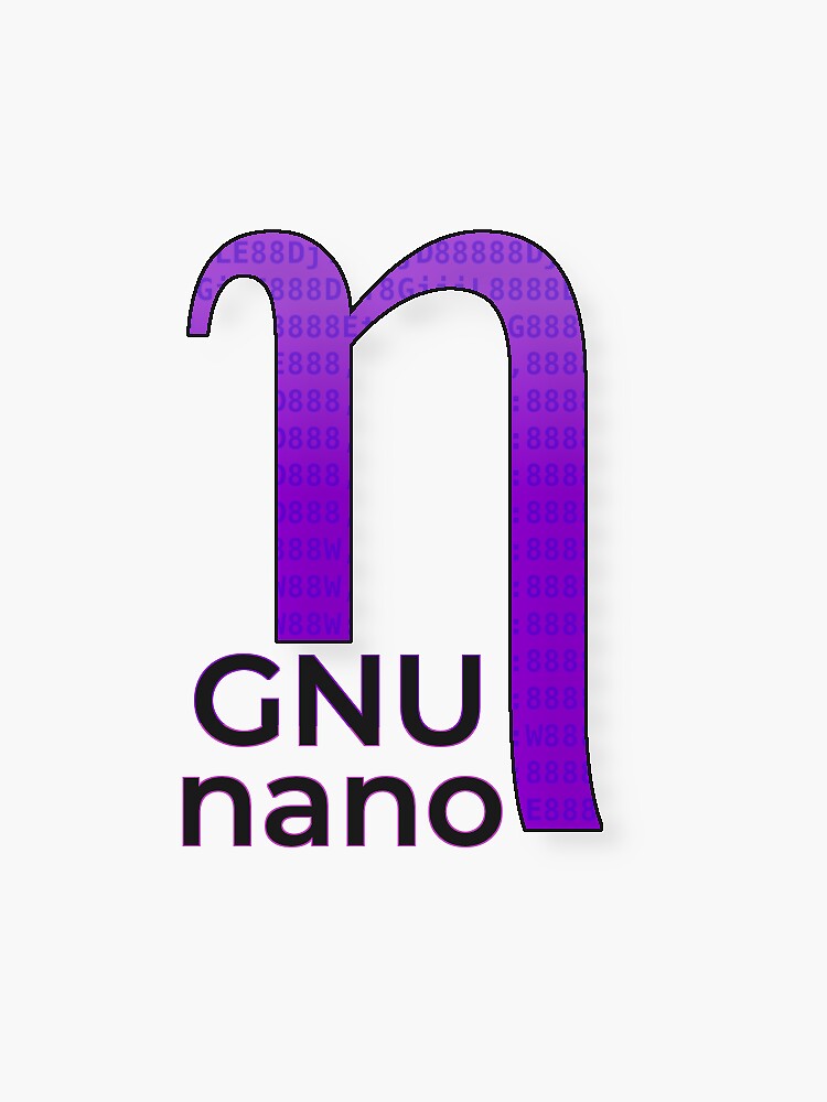 "GNU Nano - Linux Text Editor" Sticker for Sale by hackersticker ...
