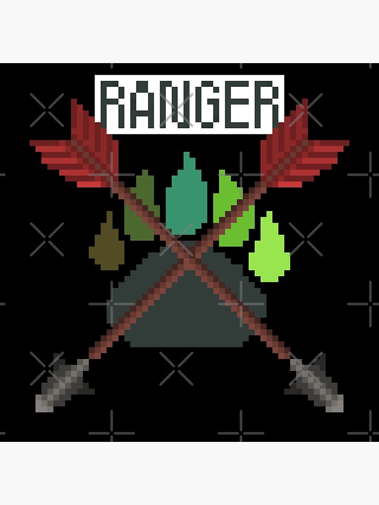 "Ranger dnd class artwork pixel art symbol" Art Board Print for Sale by ...