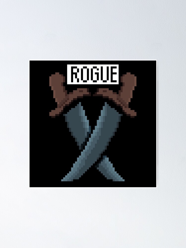 "Rogue dnd class artwork pixel art symbol" Poster for Sale by ...