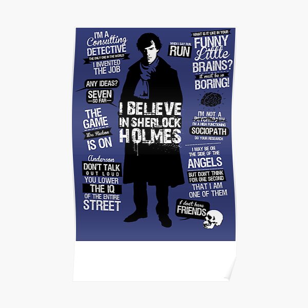 "SHERLOCK DESIGN" Poster by Cultureguy | Redbubble
