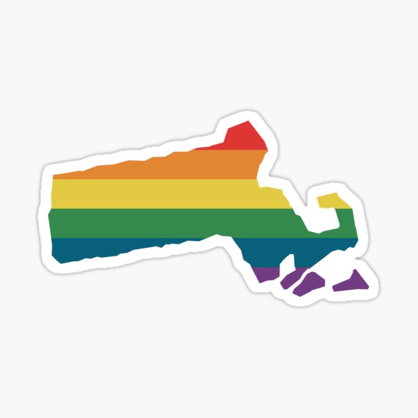 "Massachusetts State Rainbow." Sticker for Sale by Texterns | Redbubble