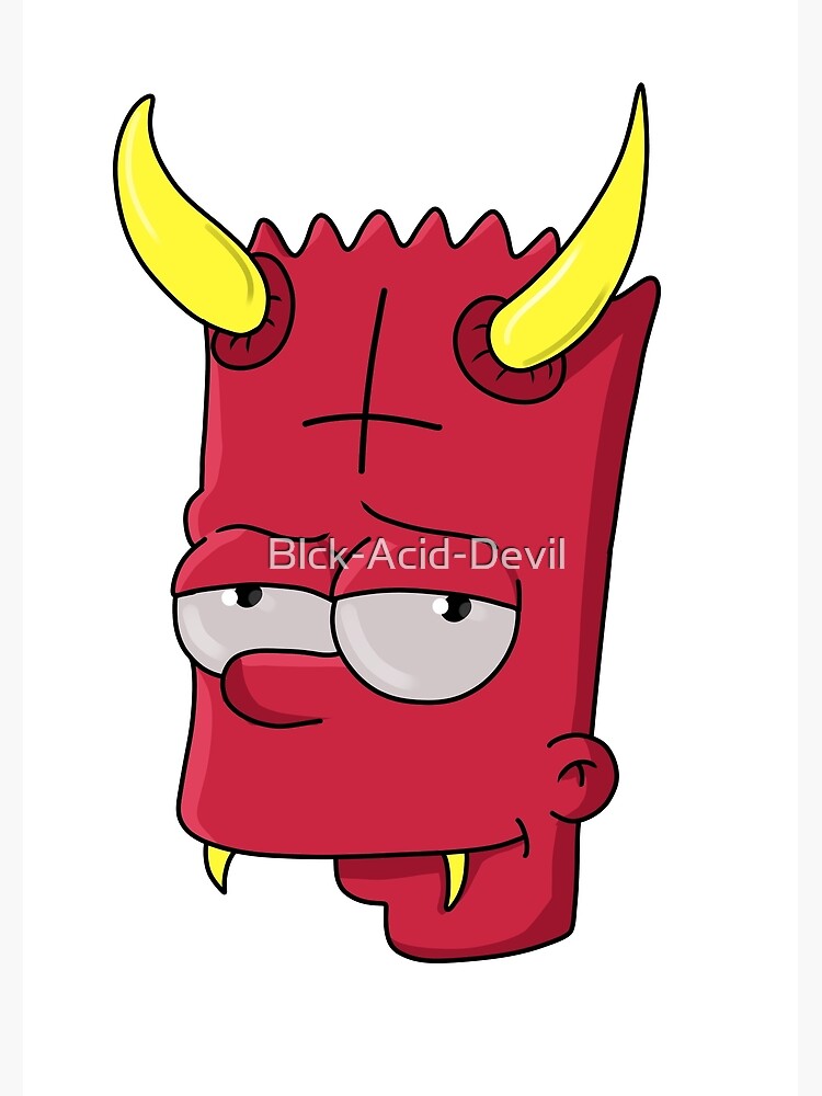 "Devil Bart" Poster by Blck-Acid-Devil | Redbubble