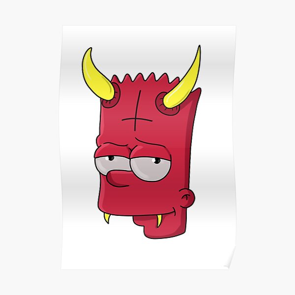 "Devil Bart" Poster by Blck-Acid-Devil | Redbubble