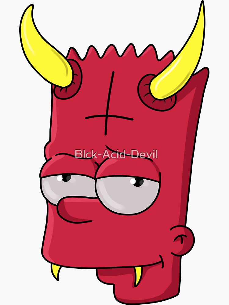 "Devil Bart" Sticker by Blck-Acid-Devil | Redbubble