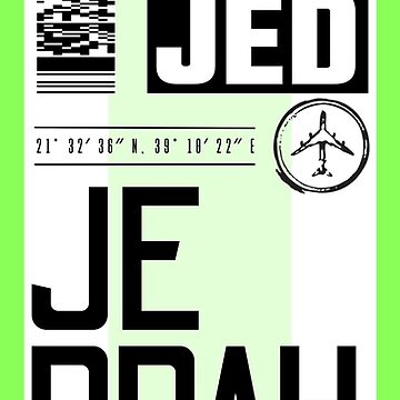 "JEDDAH (JED) Classic luggage tag" Sticker for Sale by LeddsoDello ...