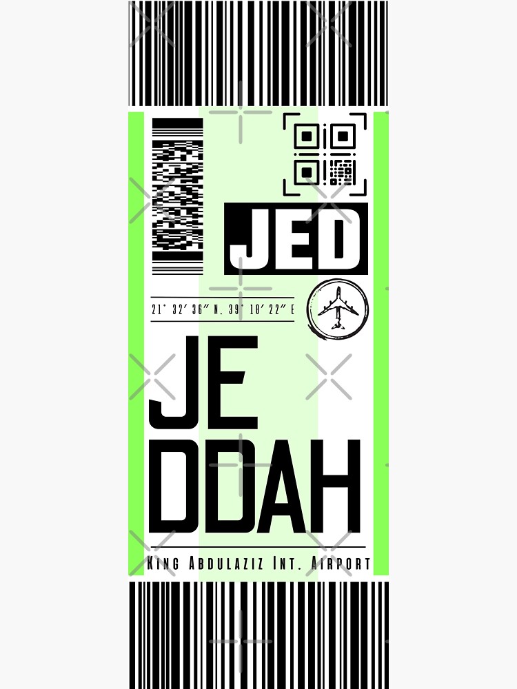 "JEDDAH (JED) Classic luggage tag" Sticker for Sale by LeddsoDello ...