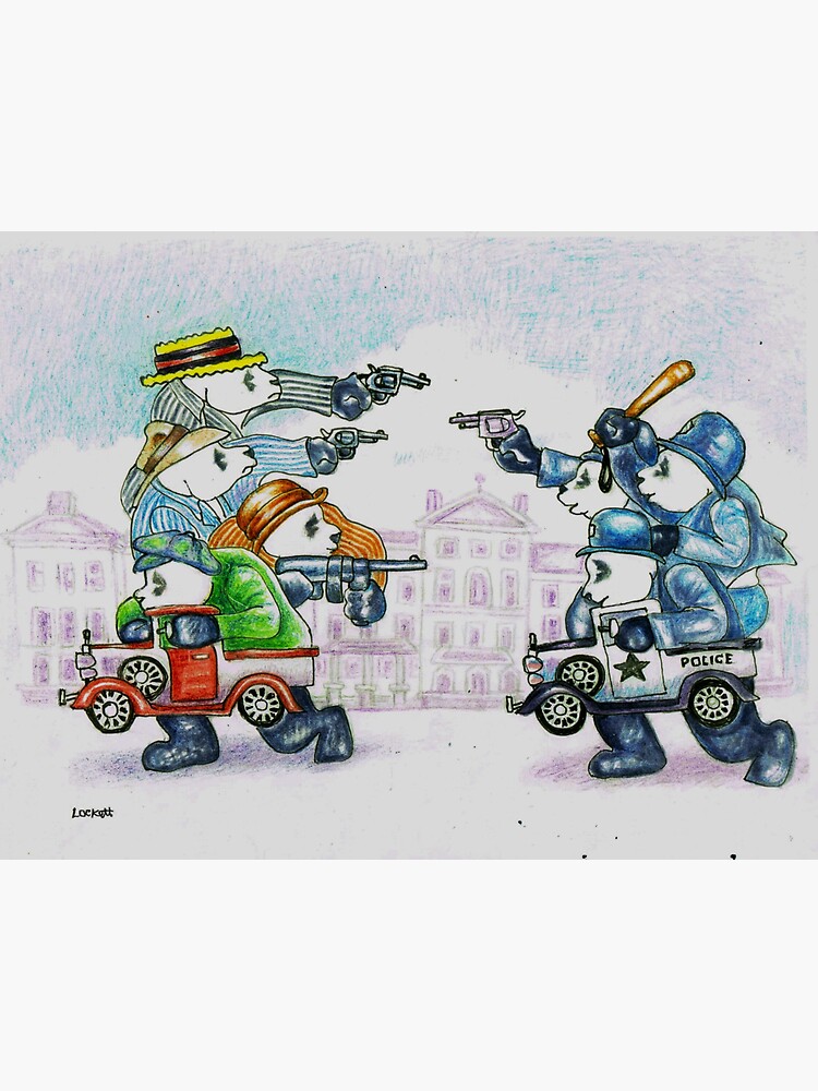 "Cops & Robbers" Sticker for Sale by red2000 | Redbubble