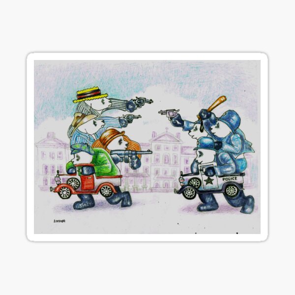 "Cops & Robbers" Sticker for Sale by red2000 | Redbubble