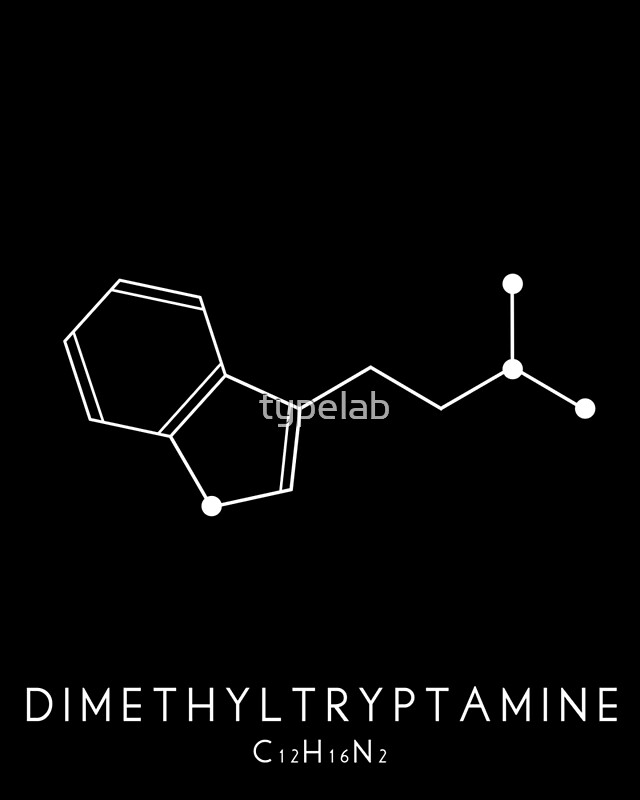 "Dimethyltryptamine / DMT Molecular Structure in Black" by typelab ...