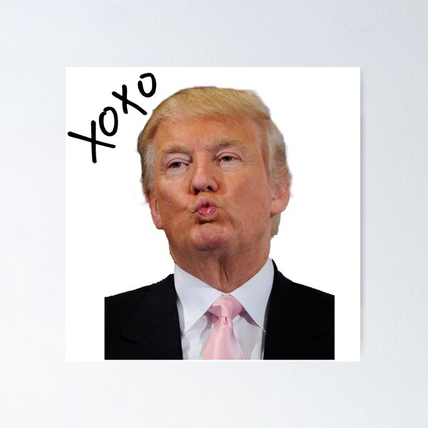 "Kissing trump" Poster for Sale by Shishi19 | Redbubble