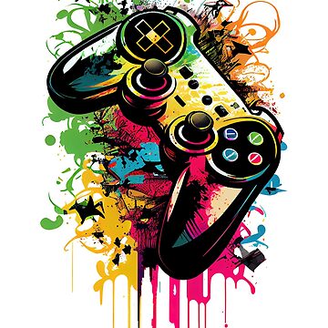 Video Games Paint Splatter