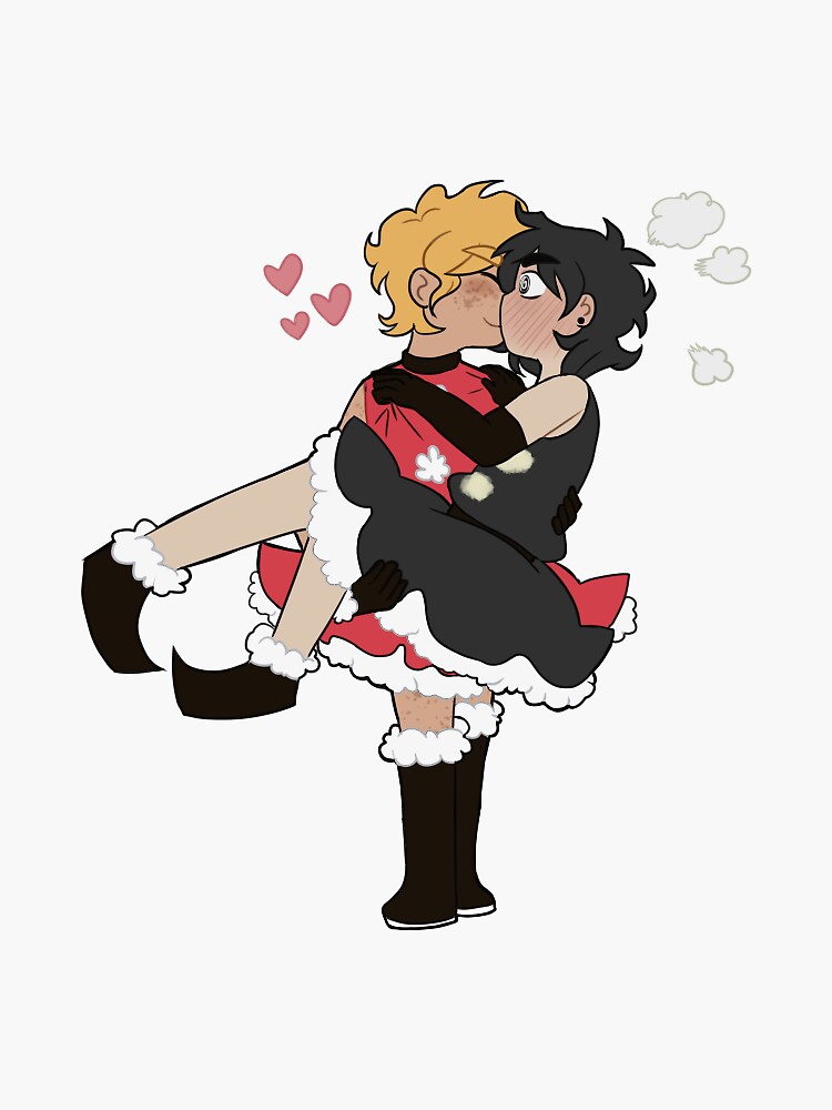 "Solangelo Kiss" Sticker for Sale by liloloveyou024 | Redbubble