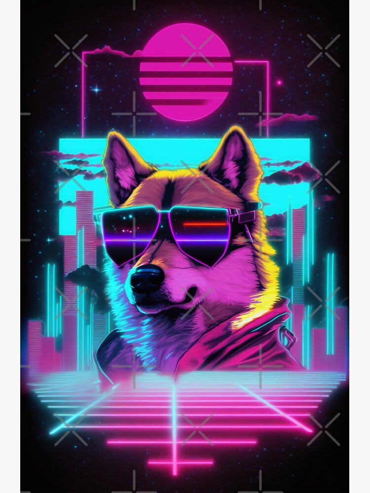 "Synthwave Doge meme" Sticker for Sale by RESToRAPTOR | Redbubble