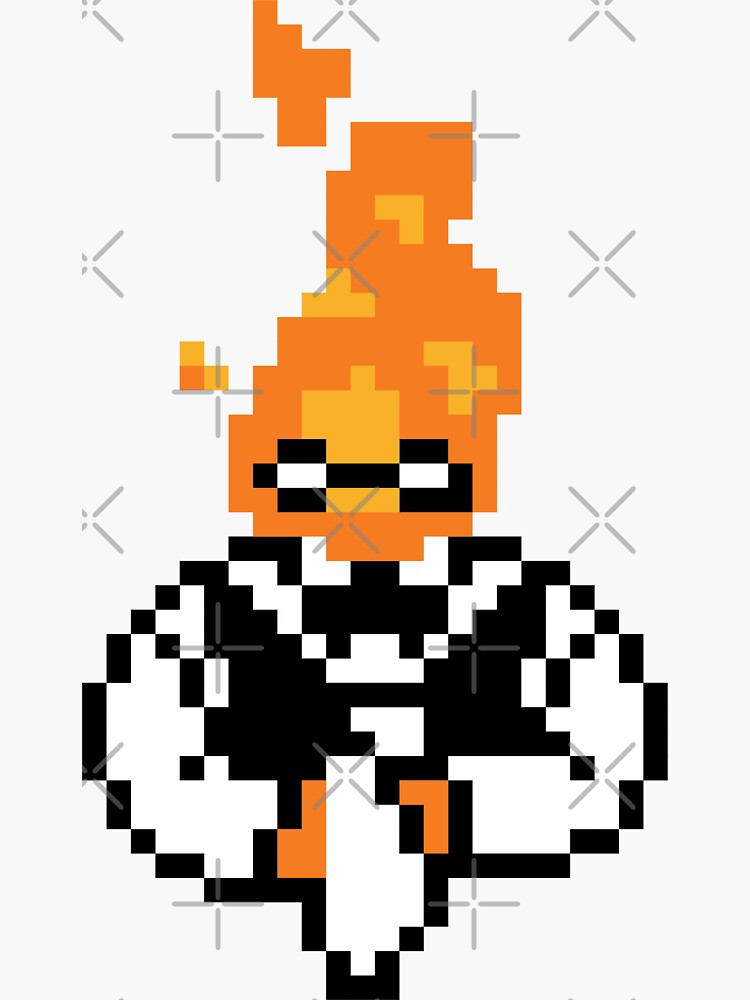 "Grillby Undertale" Sticker for Sale by brynn-creates | Redbubble