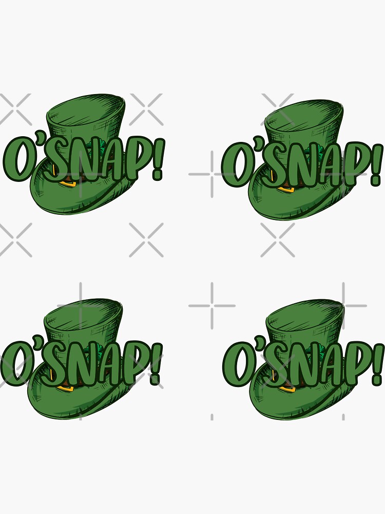 "O'Snap St. Patricks Day Sticker Pack" Sticker for Sale by S Cube ...