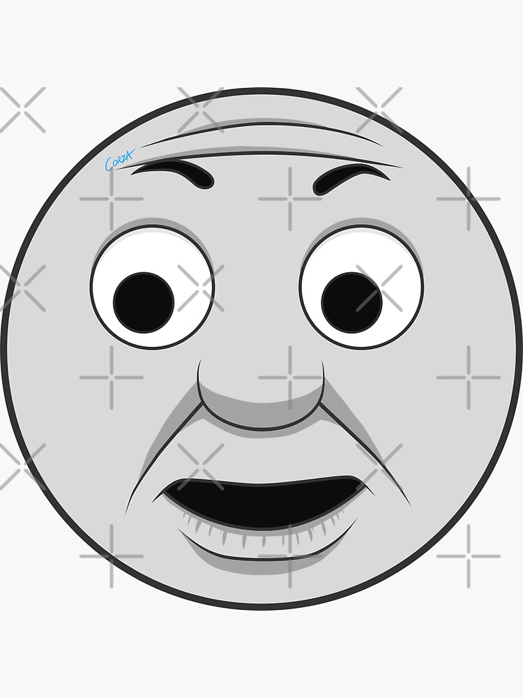 "Thomas (Surprised Face)" Sticker for Sale by corzamoon | Redbubble