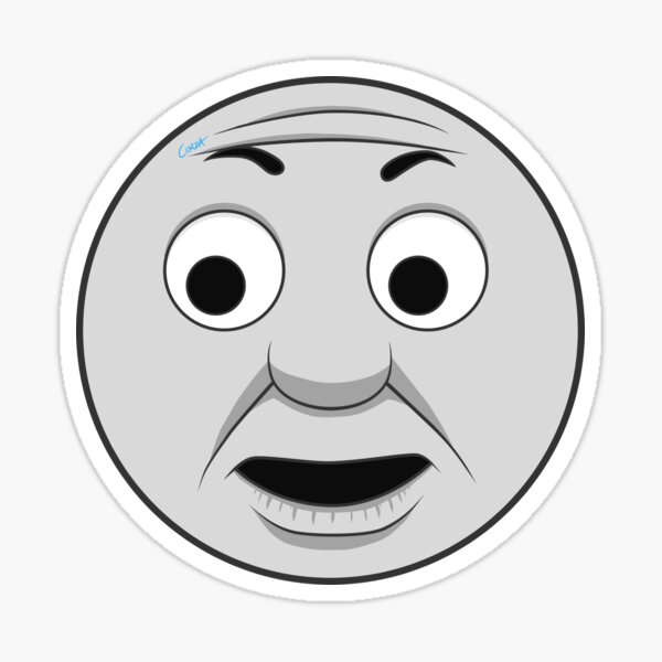 "Thomas (Surprised Face)" Sticker for Sale by corzamoon | Redbubble