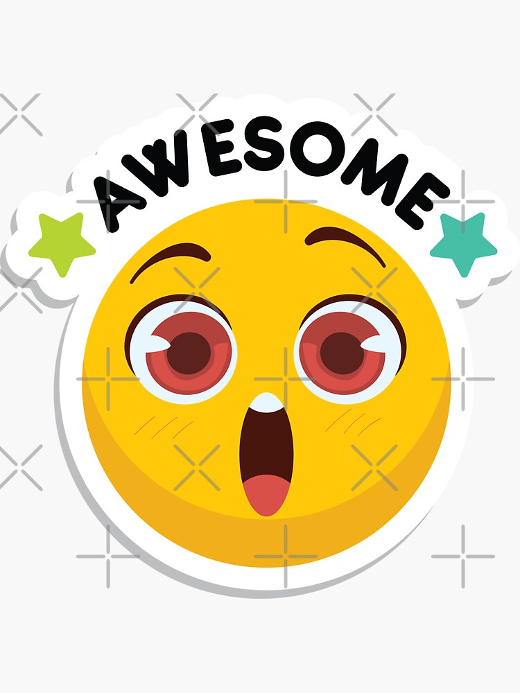 "Awesome Emoji Sticker Cute" Sticker for Sale by dangngocthuc992 ...