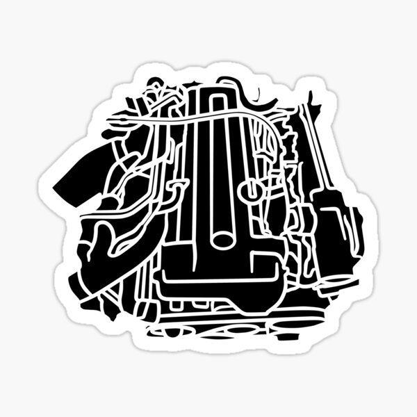 "2JZ GTE Engine" Sticker for Sale by AutoClub | Redbubble