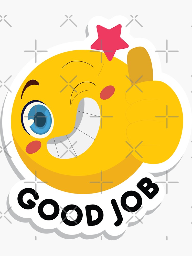 "Good Job Emoji Sticker Cute" Sticker for Sale by dangngocthuc992 ...